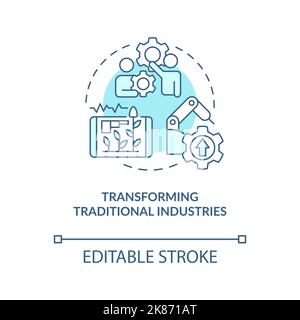 Transform traditional industries concept icon Stock Vector Image & Art ...