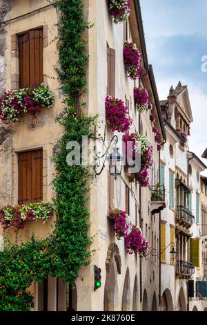 Italy Europe Veneto Veneto Asolo window facade detail architecture ...