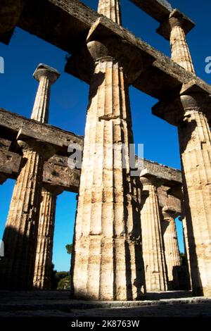 Paestum, Temple of Poseidon, Campania, Italy Stock Photo - Alamy