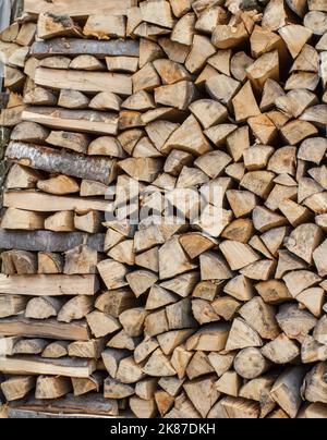 High quality firewood background. Front view with copy space Stock ...