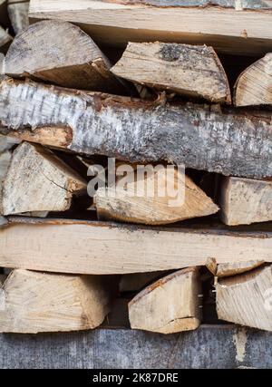 High quality firewood background. Front view with copy space Stock ...