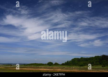 Clouds over Langstone harbour, Hayling Island, Hampshire, England Stock ...