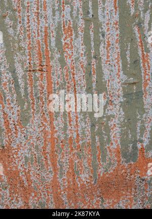 Background is sheet of metal painted with old peeling white paint Stock ...