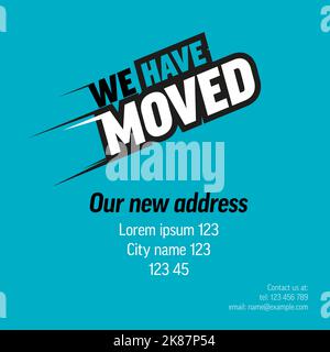 We are moving from one address to another address - minimalistic flyer ...