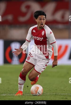 Monaco, Monaco, 6th October 2022. Takumi Minamino of AS Monaco during ...