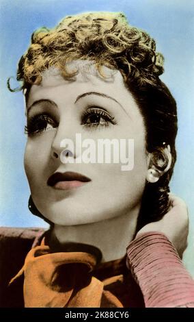 A portrait of actress Luise Rainer, known for her roles in early ...