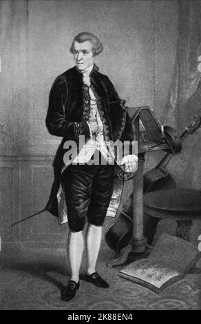 Portrait of Franz Joseph Haydn (1732-1809) - Austrian composer Stock ...