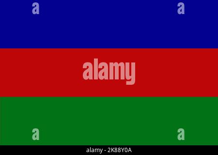 flag of Cushitic peoples Agaw people at cloudy sky background ...