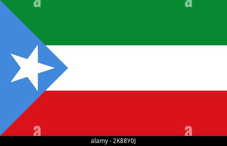 flag of Cushitic peoples Ethiopia Somalis at cloudy sky background ...