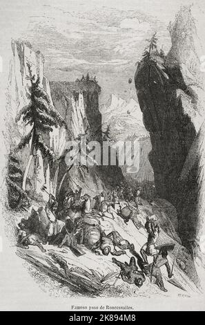 Iberian Peninsula. The Navarran Pyrenees. Pass of Roncevaux or ...
