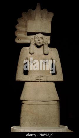 Stone sculpture of Tlazolteotl at the British Museum. Huastec ...
