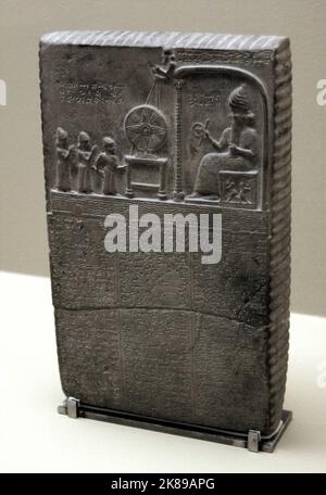 Sun God tablet. King Nabu-apla-iddina celebrates installation statue of ...