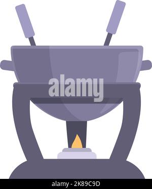 party fondue cheese cartoon vector illustration Stock Vector Image ...