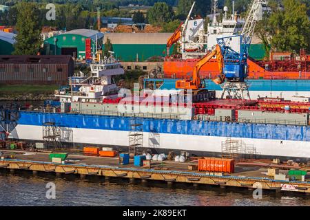 Mangali Shipyard, Commercial Port, Riga, Latvia, Europe Stock Photo - Alamy