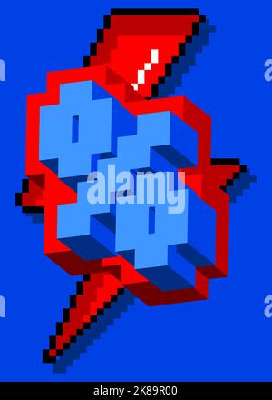 Percentage Sign. Pixelated word with geometric graphic background ...