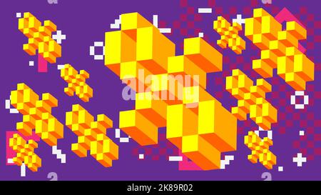 Percentage Sign. Pixelated word with geometric graphic background ...