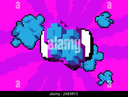 Percentage Sign. Pixelated word with geometric graphic background ...