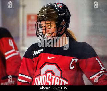 Columbus, Ohio, USA. 21st Oct, 2022. Ohio State goaltender Amanda ...