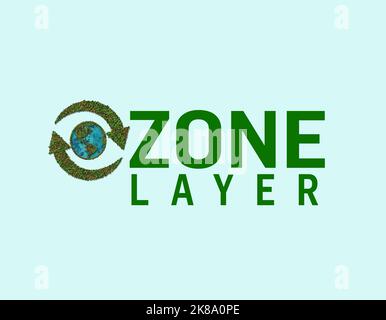 Ozone layer or ozone shield. Ozone Layer Preservation International Day ...