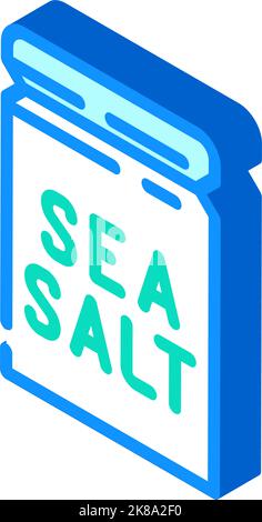 Sea salt icon isometric vector. Spanish food. Seafood cuisine Stock ...