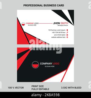 Professional business card with eye catching professional color for ...