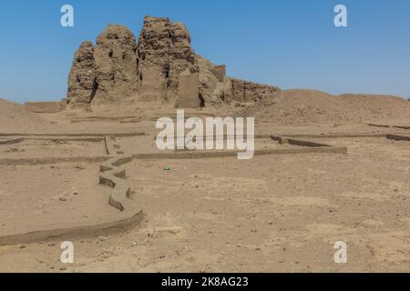 Western Deffufa, adobe temple ruins in the ancient city Kerma, Sudan ...