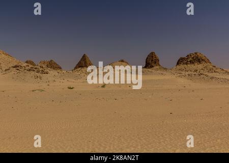 Nuri pyramids in the desert near Karima town, Sudan Stock Photo - Alamy
