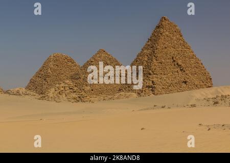 Nuri pyramids in the desert near Karima town, Sudan Stock Photo - Alamy