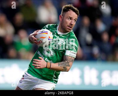 Richie Myler of Ireland during the Rugby League World Cup 2021 match ...