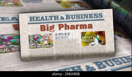 Big Pharma, health care, pharmaceutical industry and medical business ...