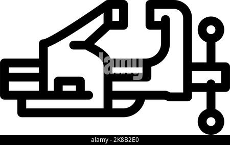 bench vice line icon vector illustration Stock Vector Image & Art - Alamy