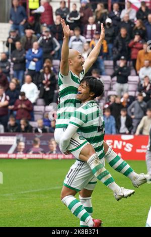 Celtic's Daizen Maeda scoring his sides fourth goal during the William ...
