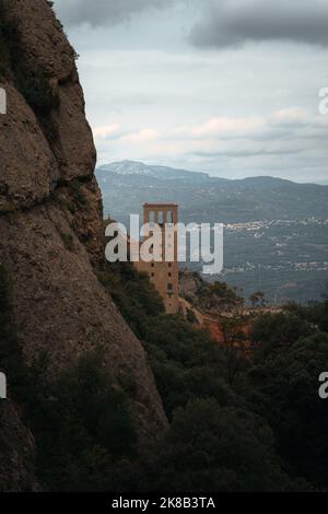 Montserrat in a cloudy conditions during the late summer season ...