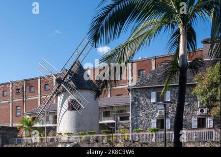 Windmill museum at Caudan Waterfront, Port Louis, Mauritius Stock Photo ...