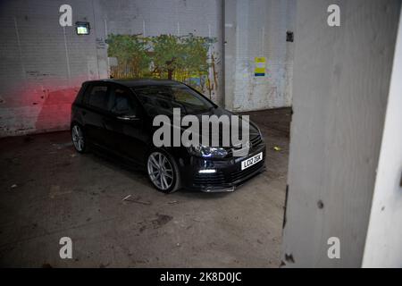 A Modified Indium Deep Black Pearl 2012 Volkswagen Golf R MK6 Hatchback ...