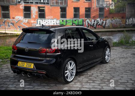 A Modified Indium Deep Black Pearl 2012 Volkswagen Golf R MK6 Hatchback ...