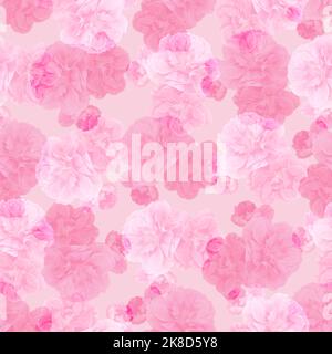 Seamless carnation flower photograph collage repeat. Feminine pretty ...