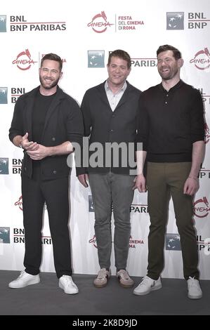 Nicholas Stoller, Luke Macfarlane and Billy Eichner during the premiere ...