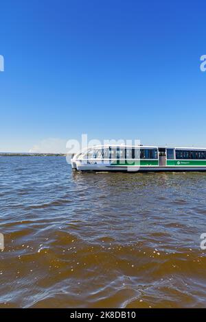 Transperth ferry on the Swan River, Perth, Western Australia, Australia ...