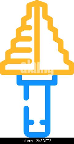 step drill bit icon color illustration Stock Vector Image & Art - Alamy