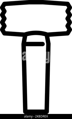 bushing hammer line icon vector illustration Stock Vector Image & Art ...