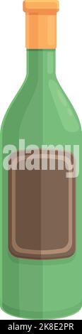Balkan wine bottle icon cartoon vector. Dinner dish. Menu cuisine Stock ...