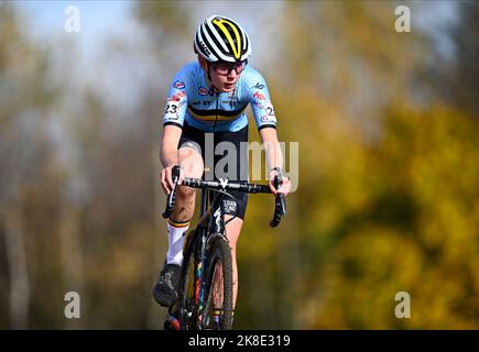 Belgian Lore De Schepper pictured during a training session before the ...