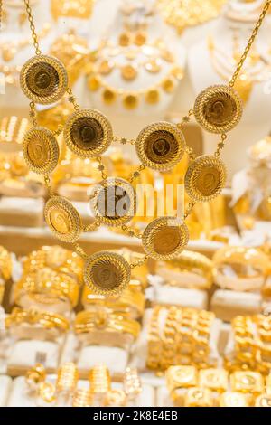 Plenty of geniune Turkish gold coins Stock Photo - Alamy