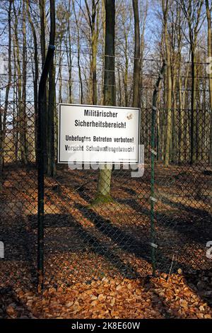 Cordoning off a military security area in Germany Stock Photo - Alamy