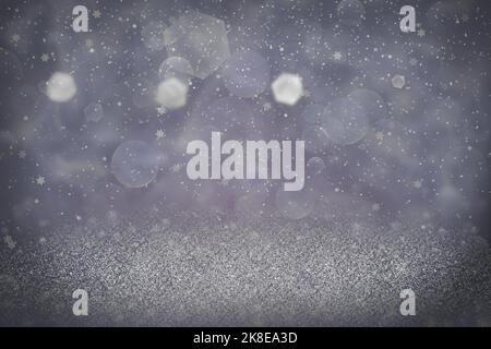 pretty glossy abstract background glitter lights with falling snow ...