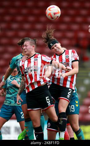 Sheffield, UK. 23rd Oct, 2022. Mia Enderby of Sheffield Utd and Leeta ...