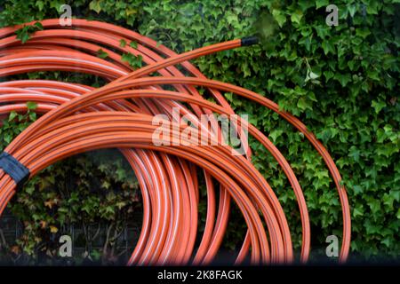 Copenhagen/Denmark/23 October 2022/ Fiber internet wire in danish ...