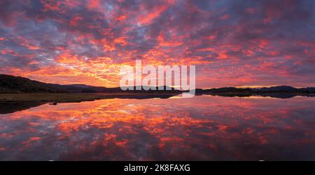 Scenic view of Kentra Bay at sunset, Scotland Stock Photo - Alamy