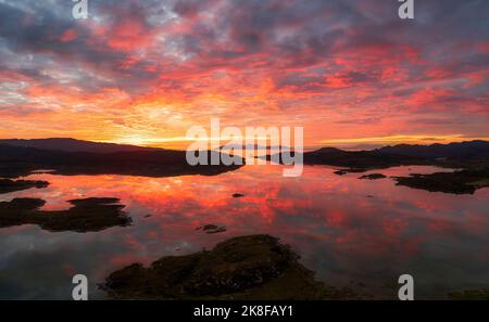 Scenic view of Kentra Bay at sunset, Scotland Stock Photo - Alamy